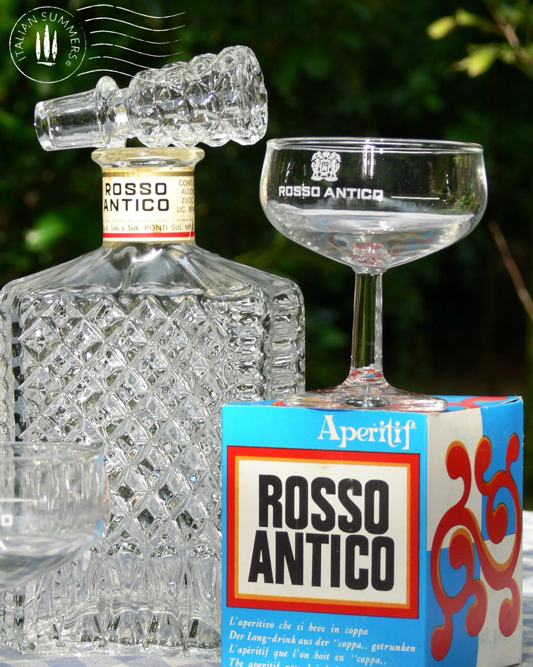 Vintage 1970s Rosso Antico Italian Decanter and Coupe Glasses Set - Etsy