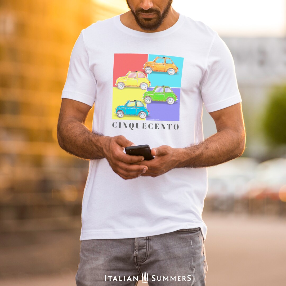 T Shirt CINQUECENTO, Vintage Fiat, Fiat 500. Italian Cars, Made in ...