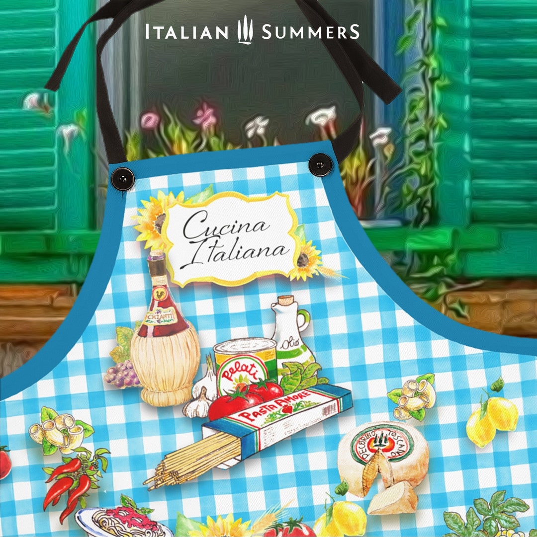 Apron CUCINA ITALIANA Italian Apron Italian Gift Italy - Etsy