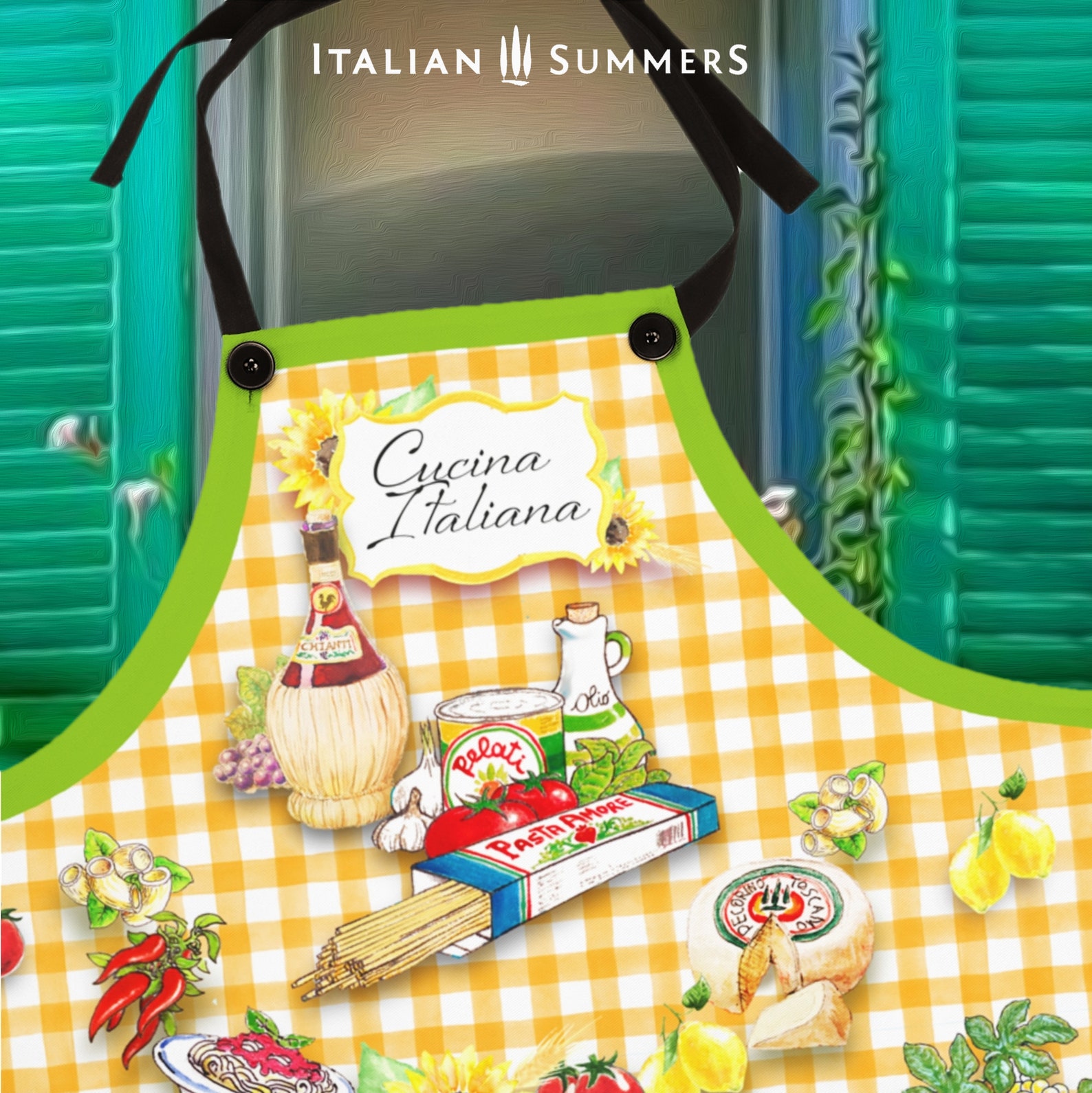 Apron CUCINA ITALIANA Italian Apron Italian Gift Italy - Etsy