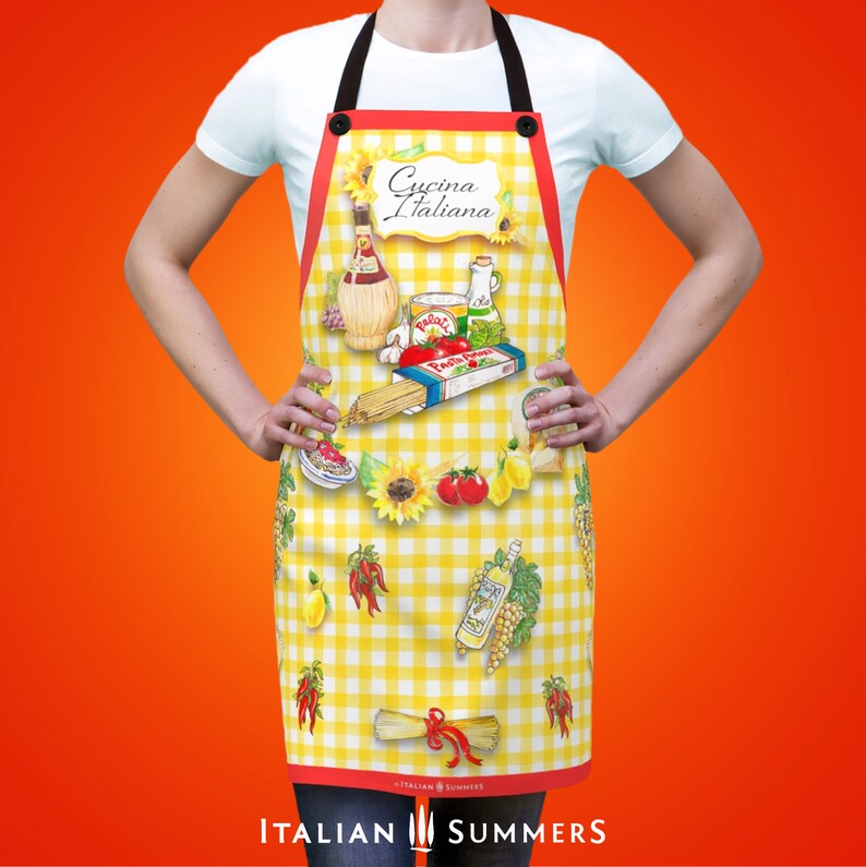 Apron CUCINA ITALIANA Italian apron Italian gift Italy | Etsy