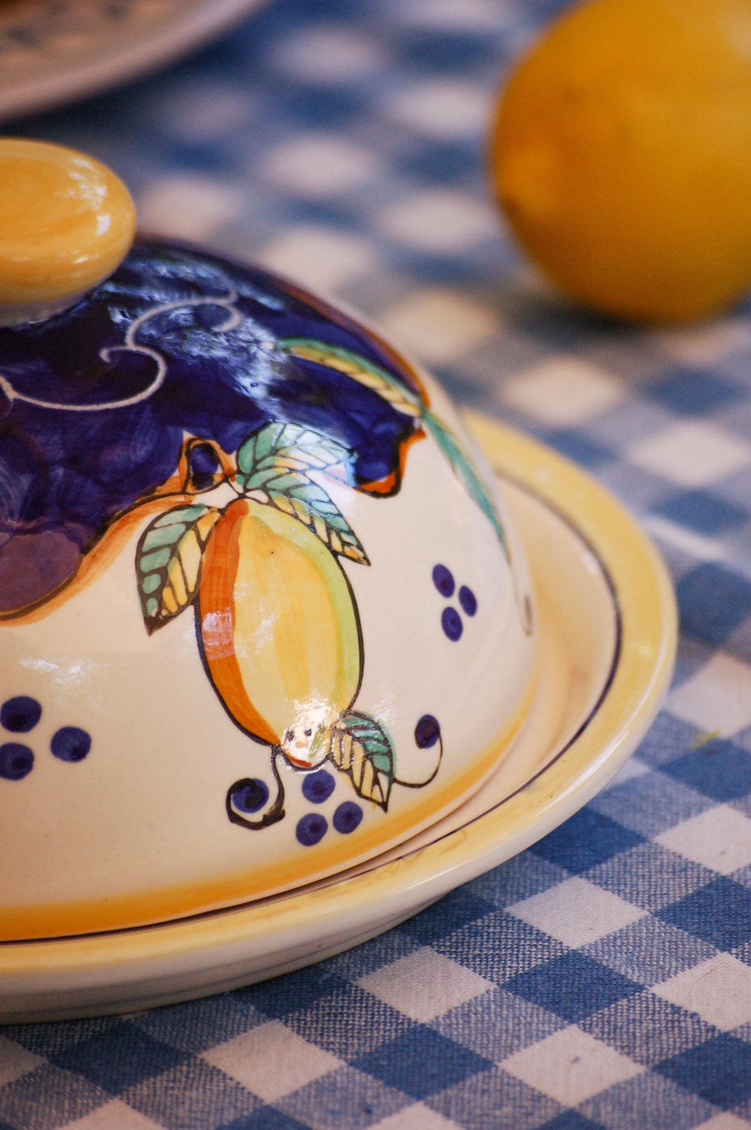 Vintage Butter Dish From the Amalfi Coast, Amalfi Coast Ceramic, Amalfi ...