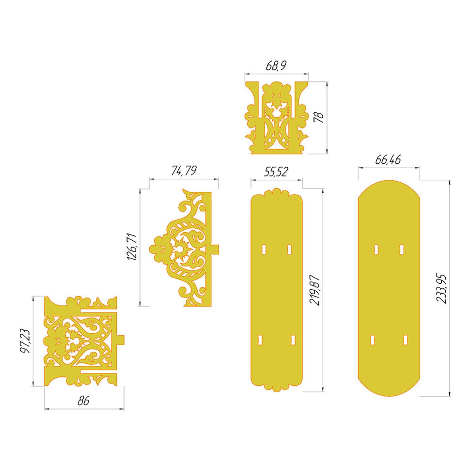 10 DXF Files Cut Ready for Cnc Machines Laser and Plasma Cutters for ...