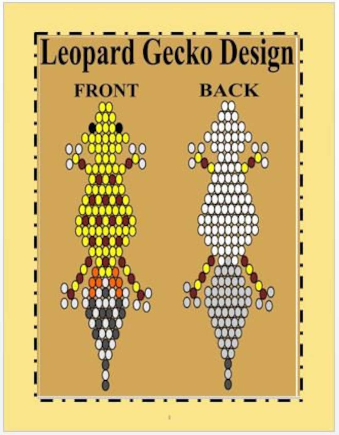 TUTORIAL Bead Leopard Gecko - Etsy