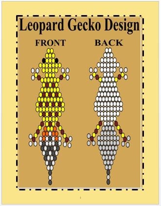 TUTORIAL Bead Leopard Gecko - Etsy