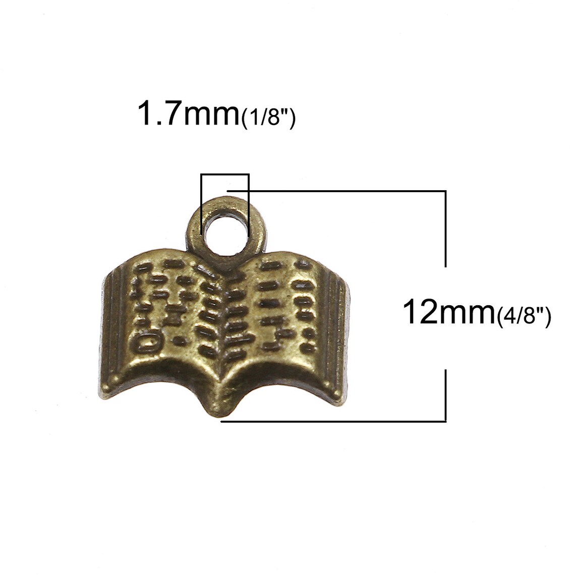 10pc Antique Silver or Bronze Book Charms 12 X 11mm (b74c/80k) - Etsy