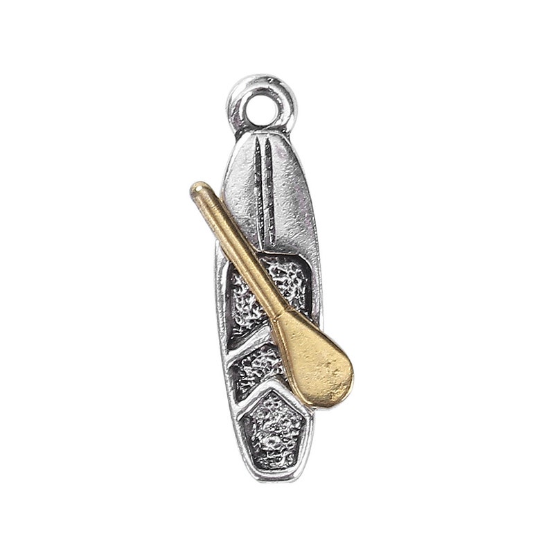 3 Silver & Gold Tone Metal Alloy 3D Canoe Charms 22x8mm (b102b) - Etsy