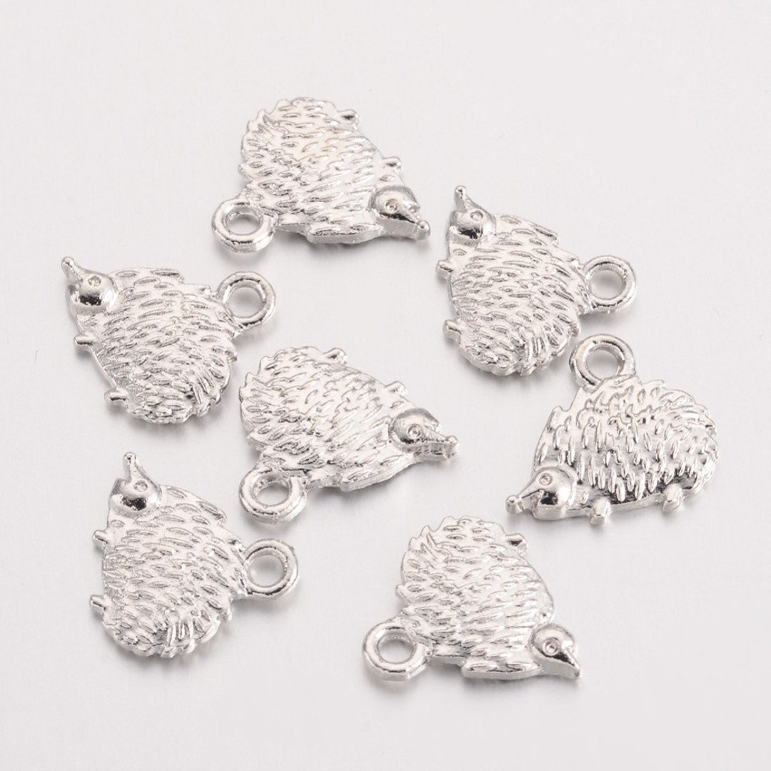 10 Antique Silver Metal Alloy Hedgehog Charms 12x13mm (b186g) - Etsy