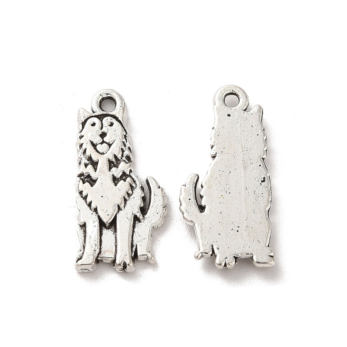 10 Antique Silver Metal Alloy Husky Dog Charms 17x8mm (b201f) - Etsy