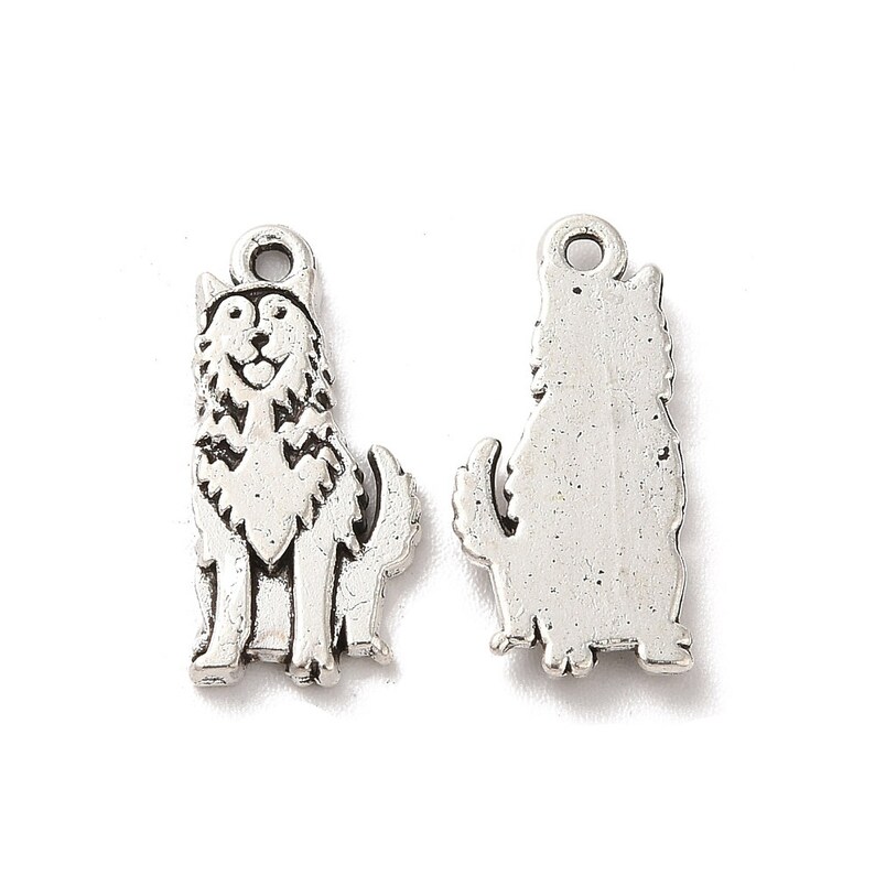 10 Antique Silver Metal Alloy Husky Dog Charms 17x8mm (b201f) - Etsy