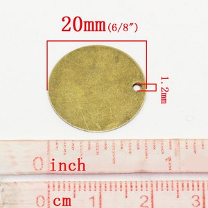 Blank Stamping Tags Pendants Round Antique Bronze (b63g/j/k) - Etsy