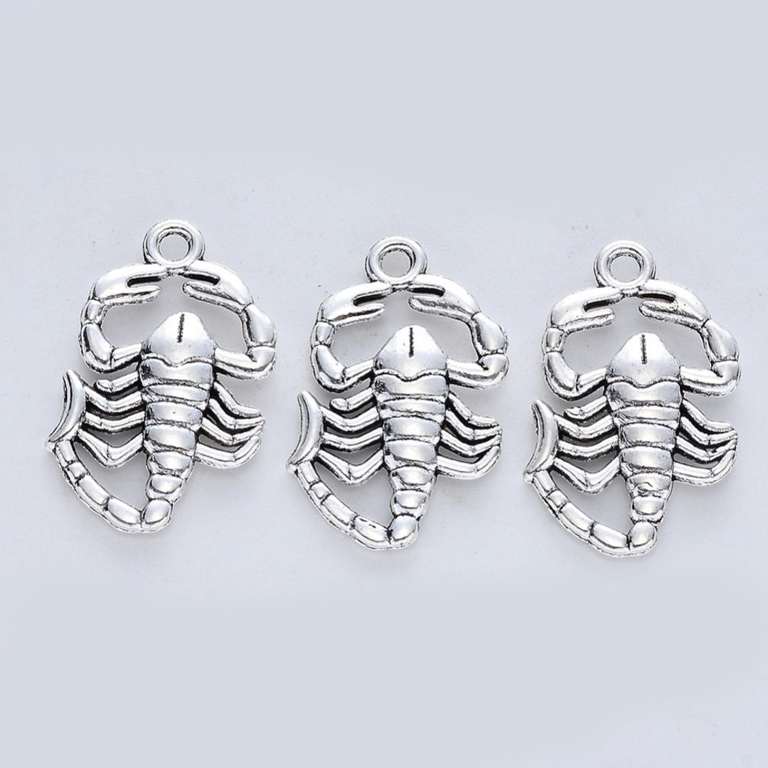 20 Antique Silver Scorpion Pendant/charms 26.5x197.5m c117 - Etsy
