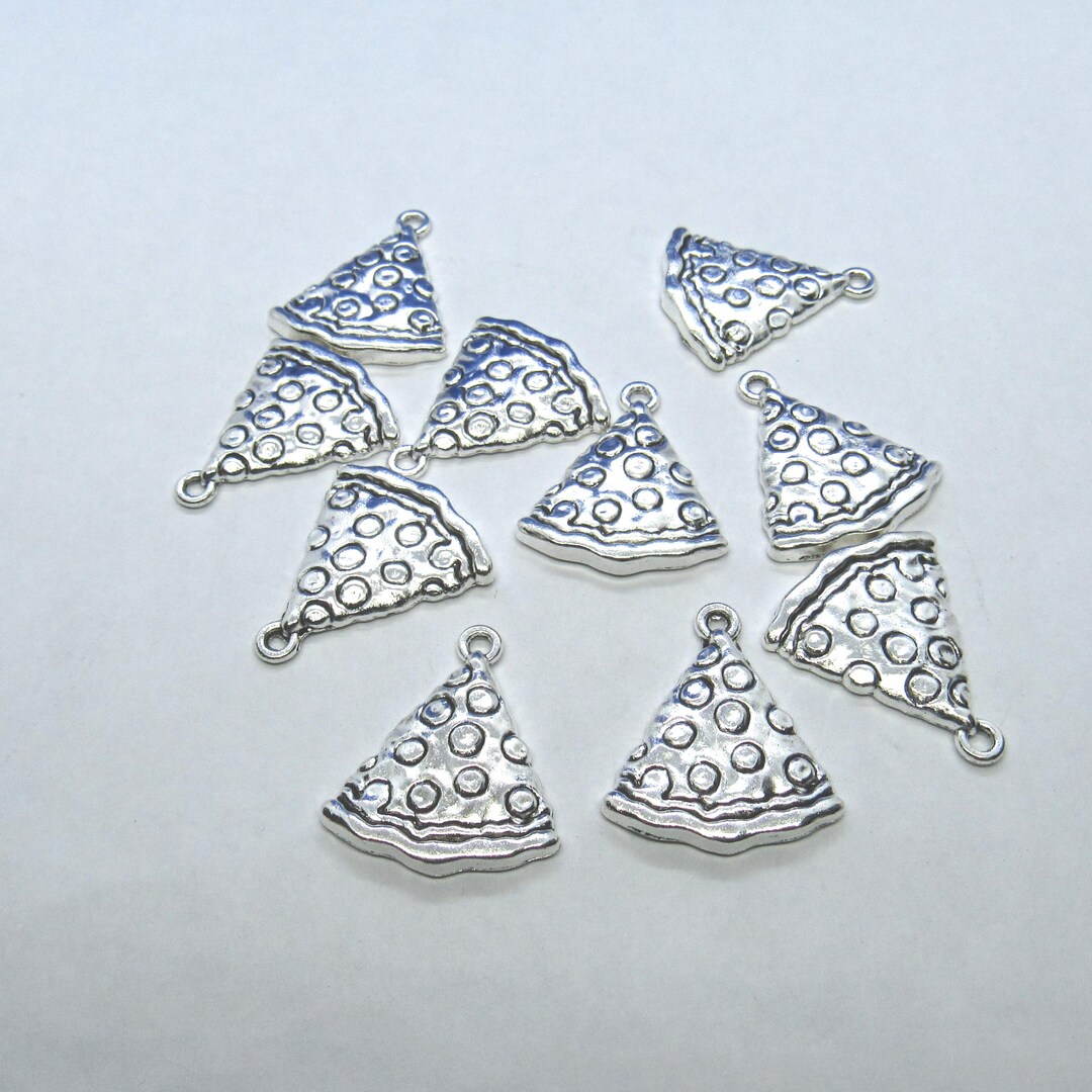 5 Antique Silver Pizza Slice Charm/pendants 20 X 25mm (B2L) - Etsy
