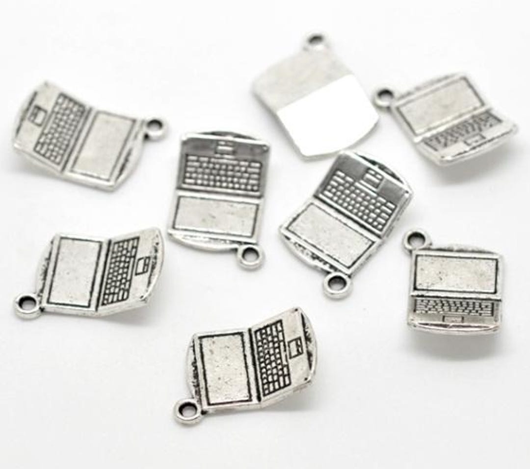 10 Antique Silver Tone Computer Laptop Charms 21 X 15mm (b219k) - Etsy