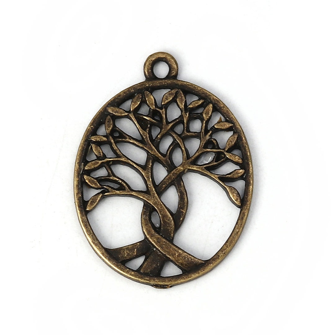 5 Antique Bronze Tree of Life Pendant/charms 32x24mm b130k - Etsy