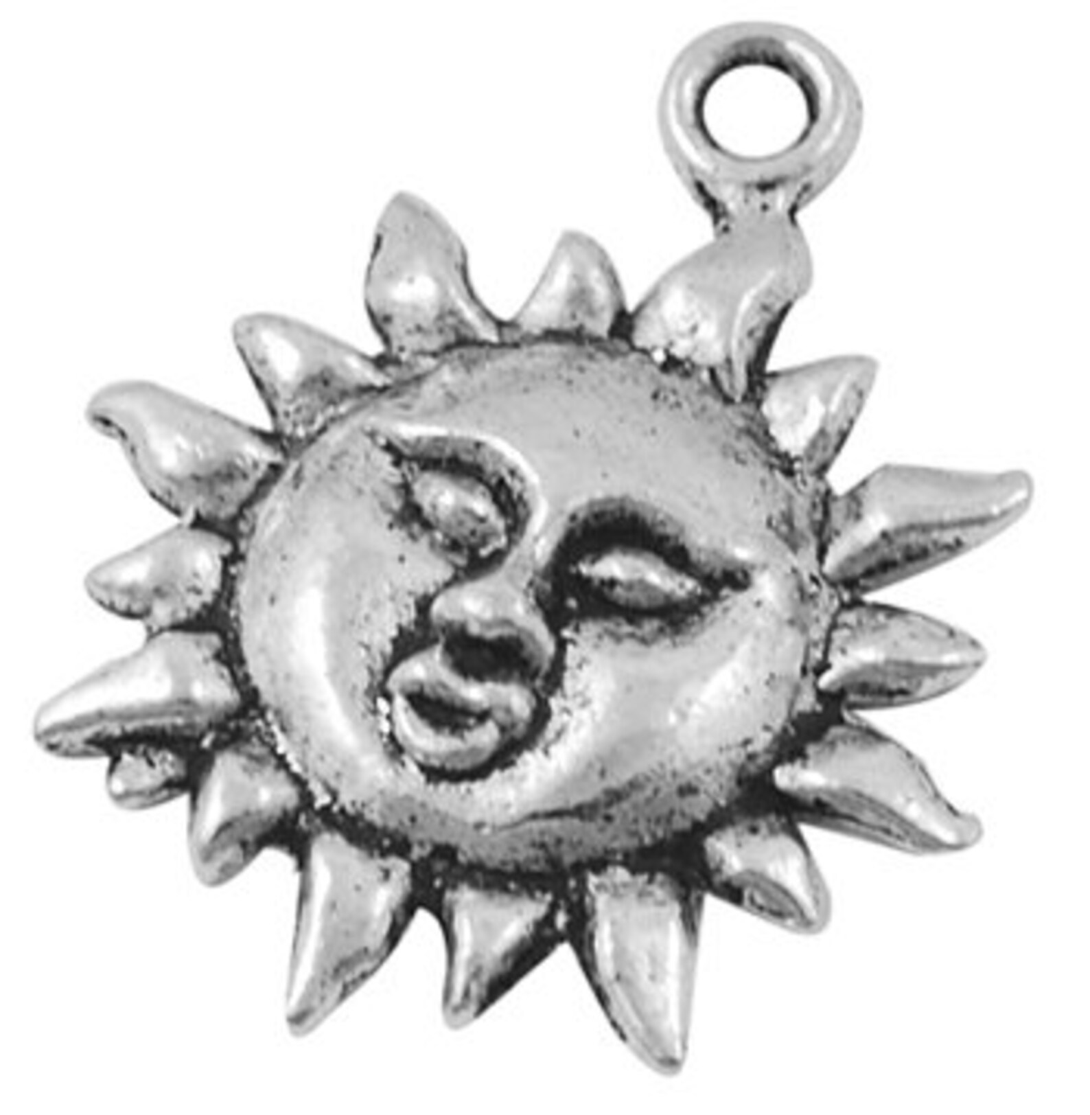 10 Silver Tone Sun Charms 23 X 19mm b42b - Etsy