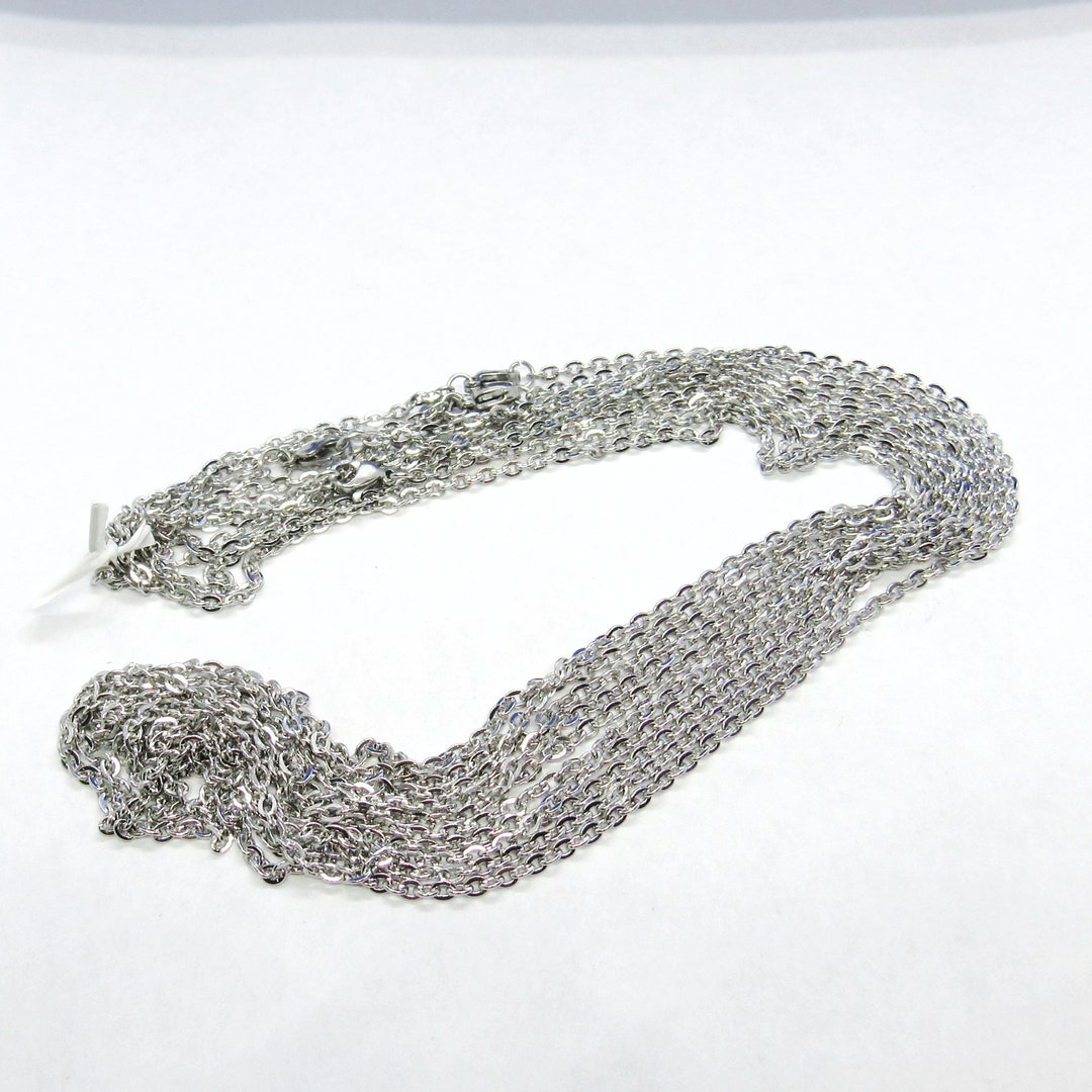 5 (304) Stainless Steel Cable Link Chain Necklaces 24" (b88t) - Etsy