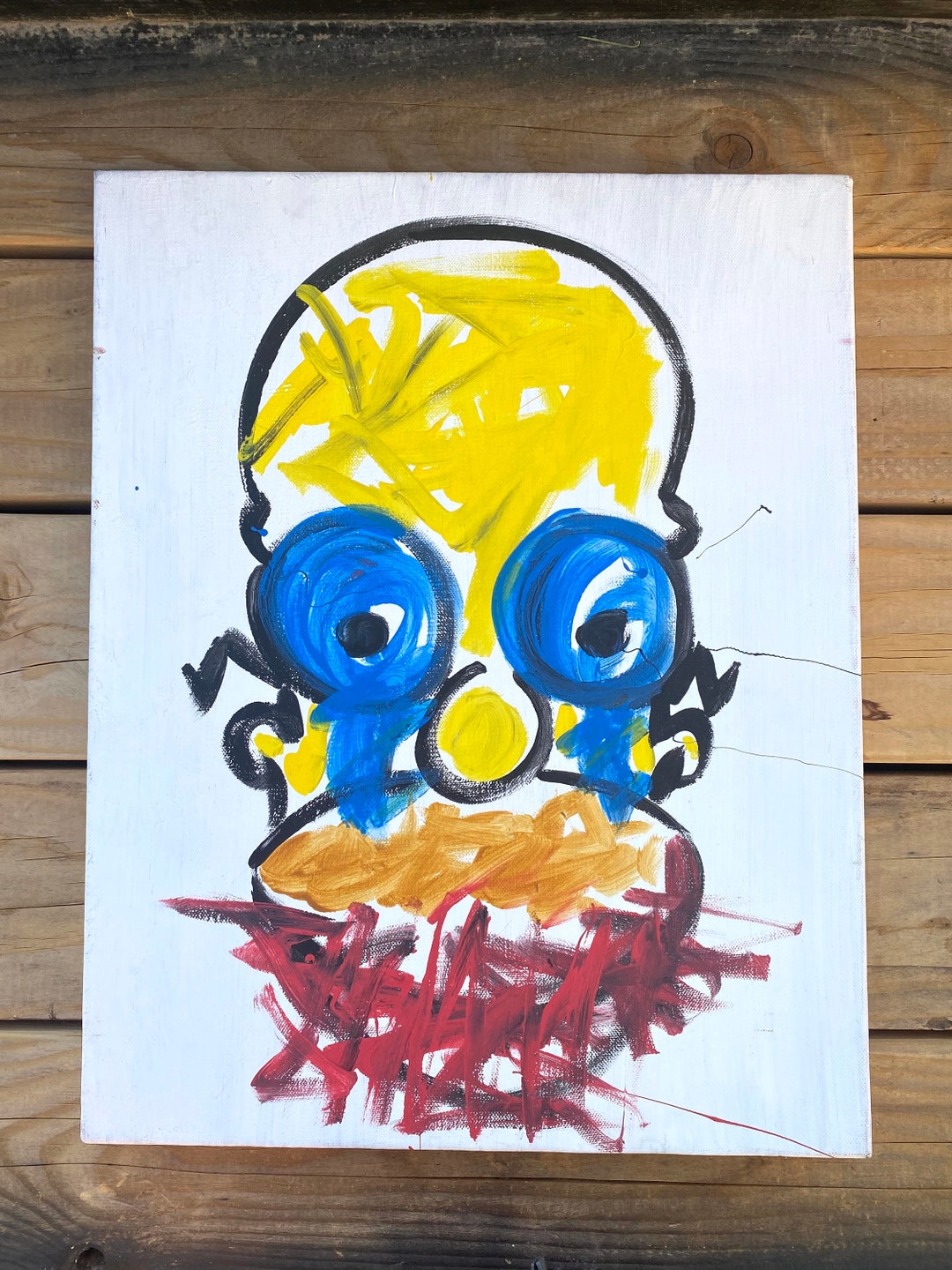 Pop Contemporary Acrylic Painting - Homer Simpson - Etsy