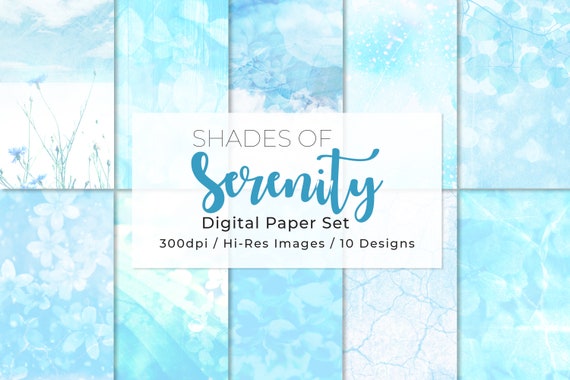 Digital Paper Pack Background Texture Sky Blue Background - Etsy