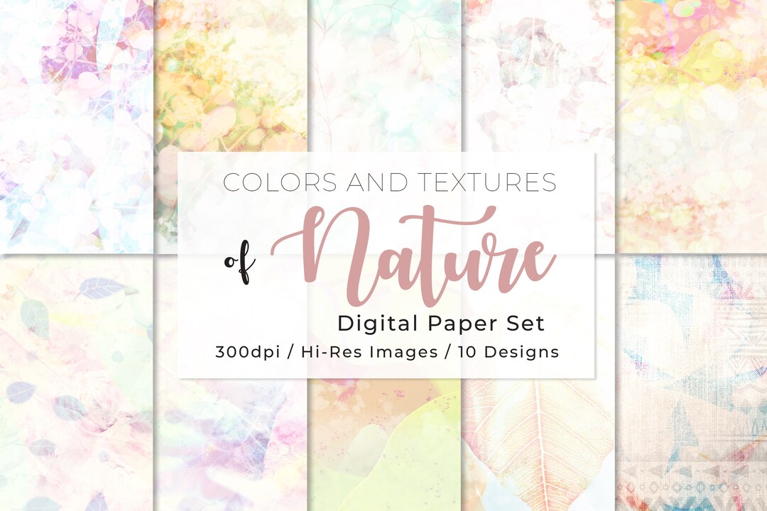 Printable Colorful Background & Texture, Digital Scrapbook Paper ...