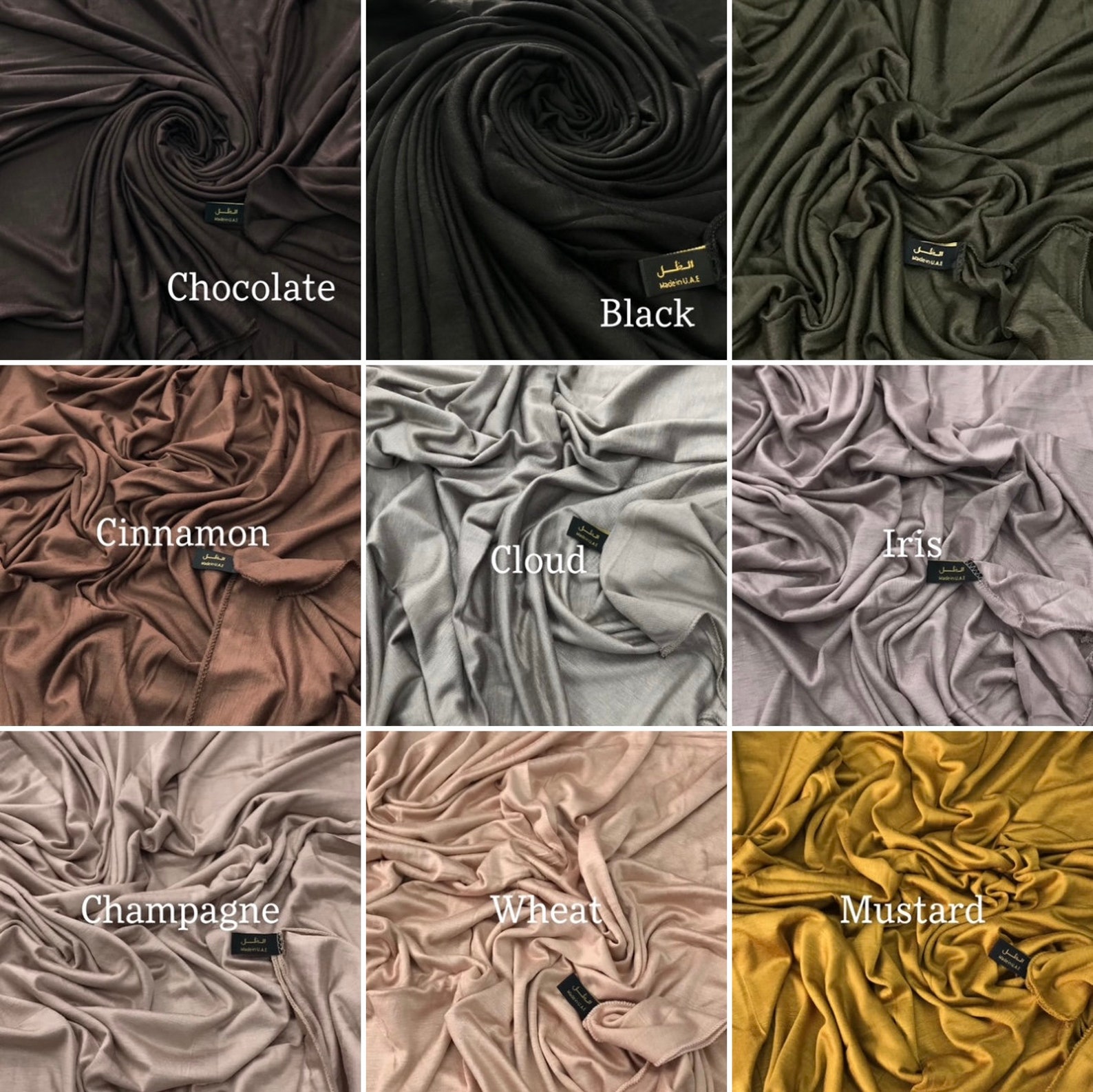 Premium Emirati Quality Dubai Jersey Hijab Scarf Shawl Stretchy Maxi ...