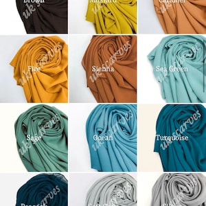 Chiffon Scarf Hijab Soft High Quality Sarong Shawl Maxi Plain Wrap ...