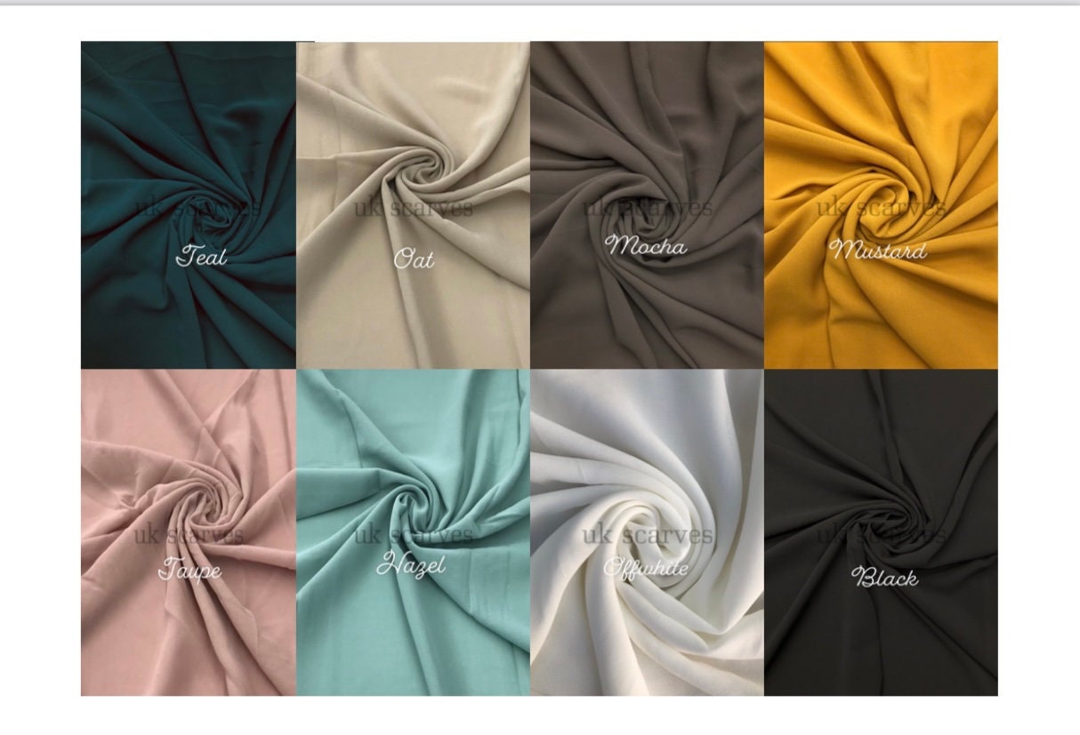 New Extra Large Premium CHIFFON MAXI Plain Hijab Scarf - Etsy UK