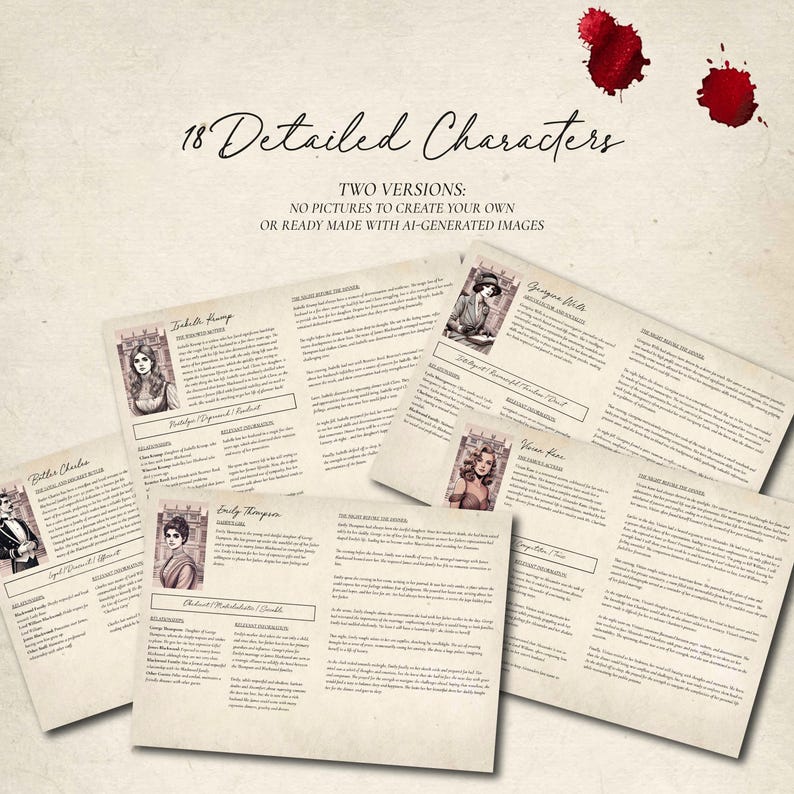 Murder at the Manor - Murder Mystery Kit - 1920s - Role Play Game - 18 ...