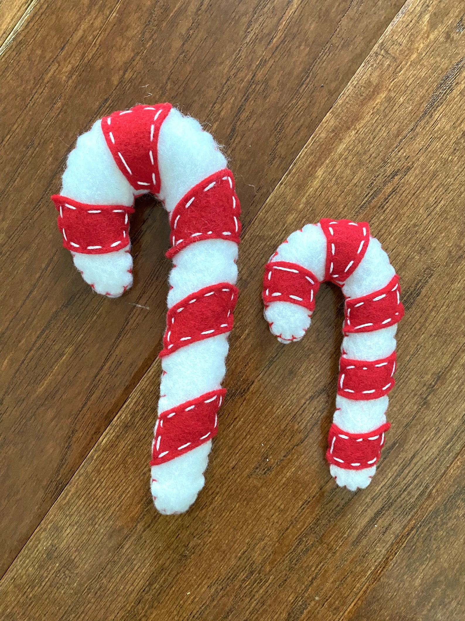 Candy Cane Decor Candy Cane Ornament Felt Candy Cane - Etsy