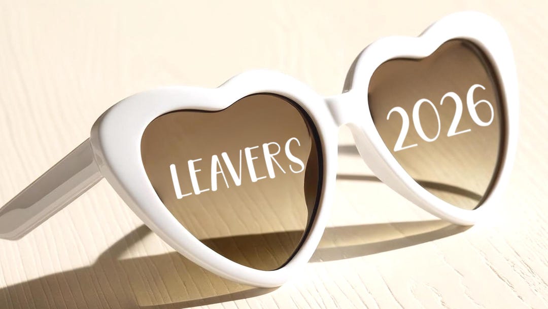 Sunglasses LEAVERS 2026 Graduation Birthday Hen Stag Races Party White ...