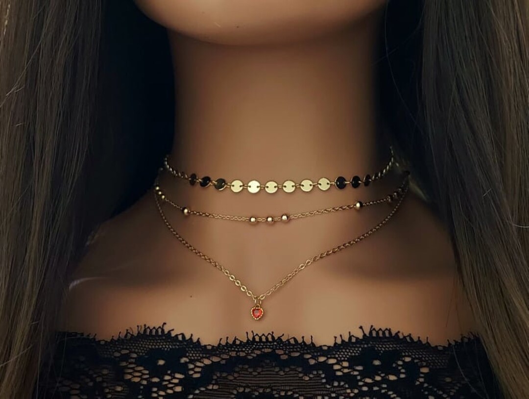 Gold Ball Choker / Lead Nikkelfree / 2 Inch Adjustable / Gold Ball ...