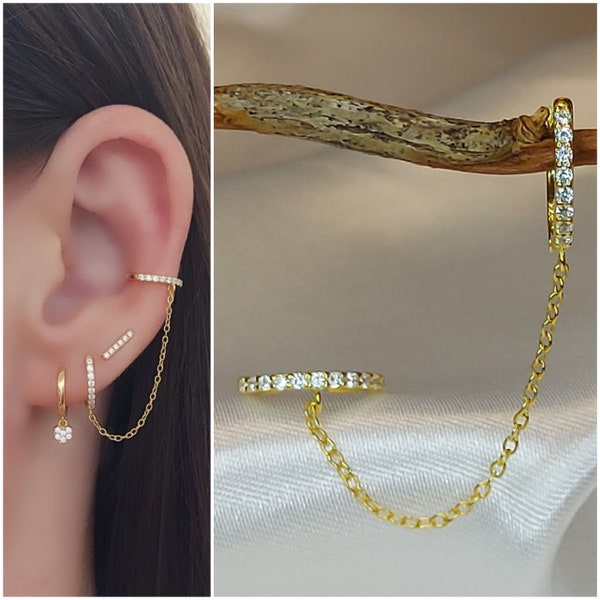 Connected Earrings - Etsy