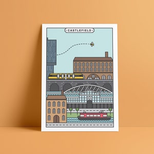Manchester Castlefield Landmark Poster Print - Etsy UK