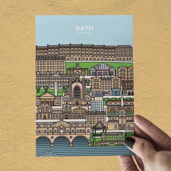 Illustrated Postcard - Etsy