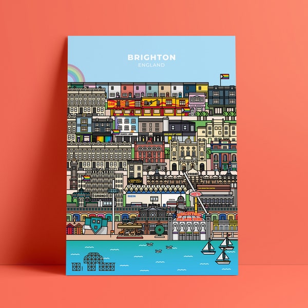 Brighton Poster - Etsy UK