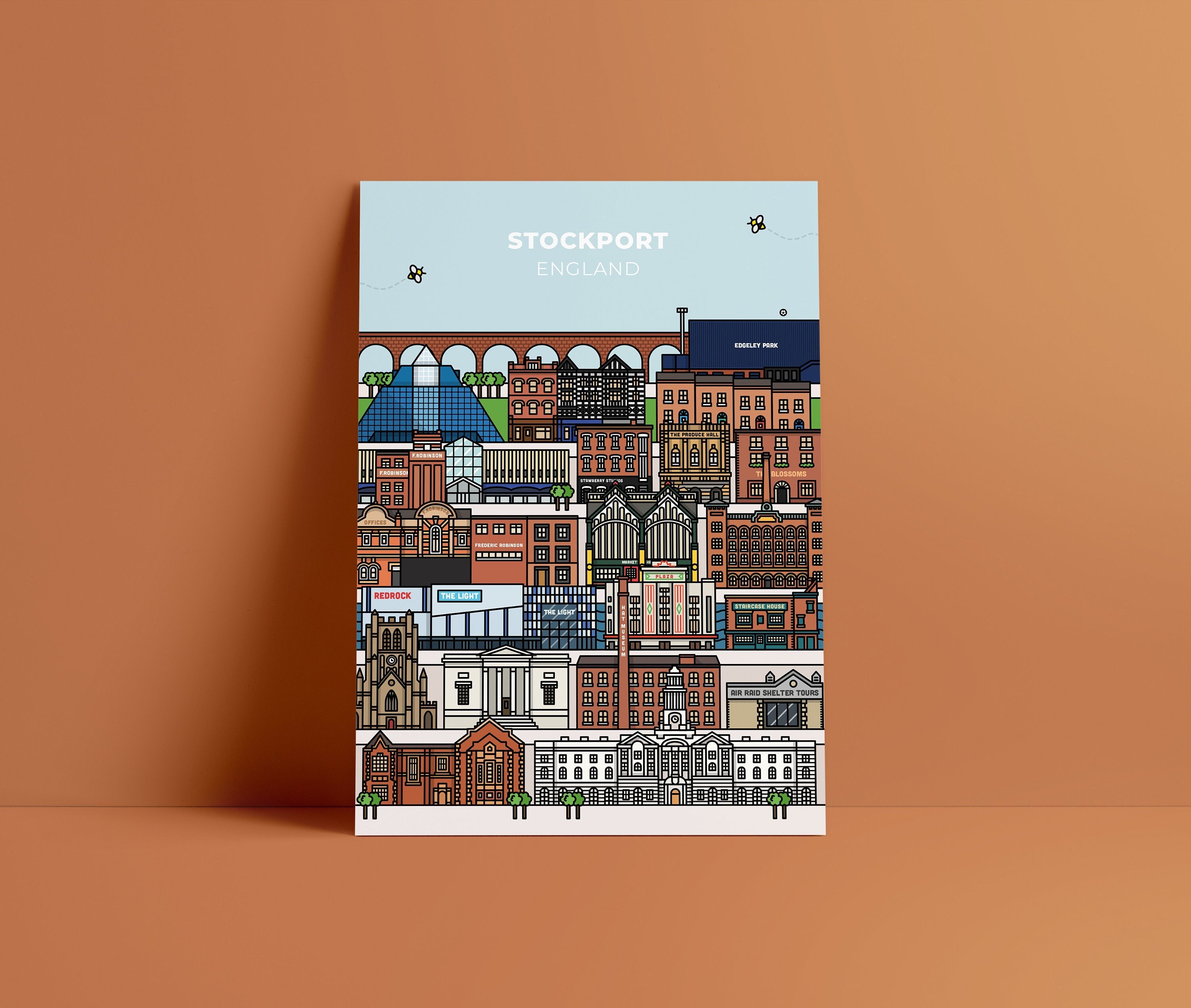 Stockport Manchester Poster Print Artwork - Etsy UK