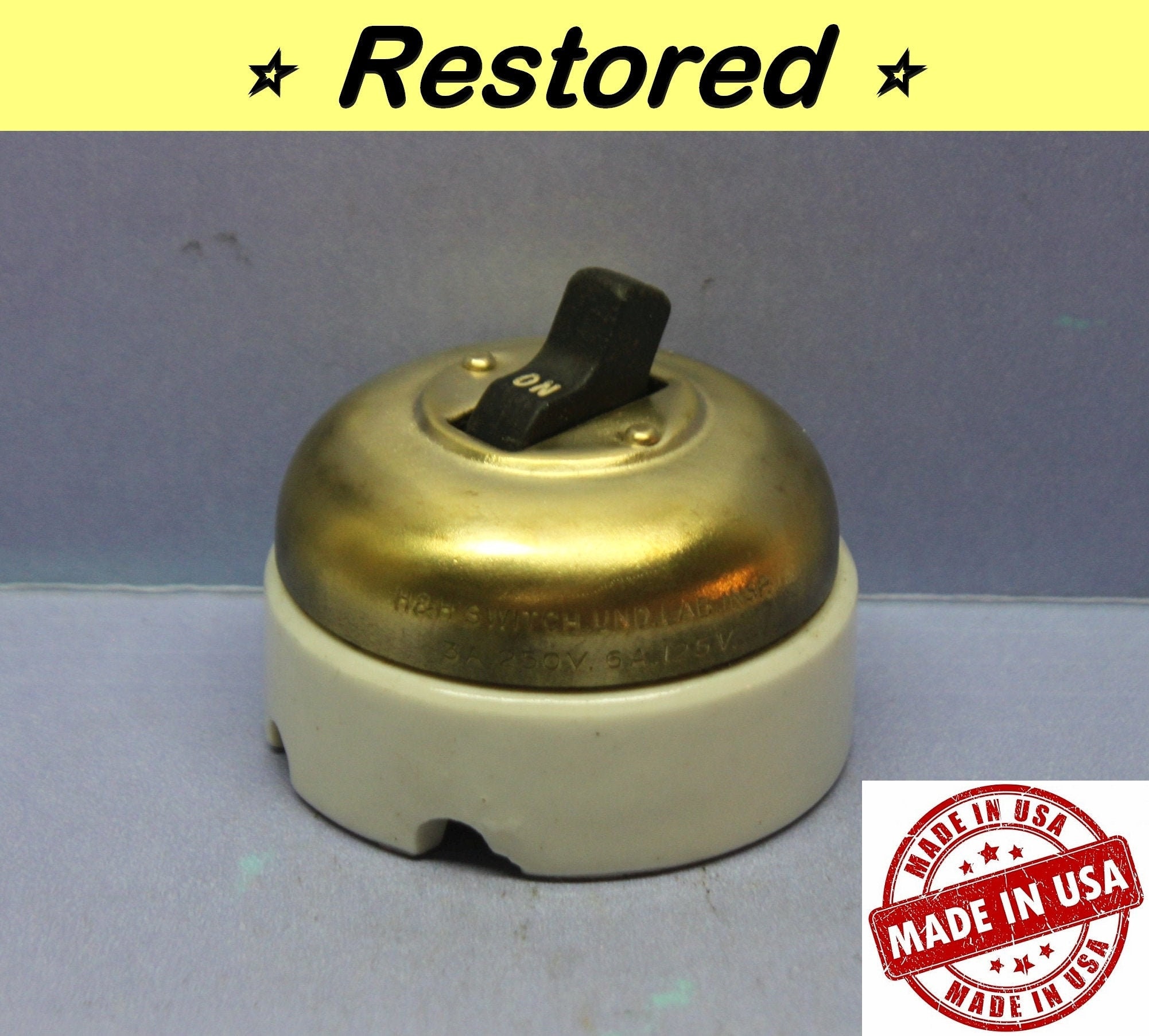 Vintage Round Domed Toggle Light Switch Single-Pole ON/OFF | Etsy