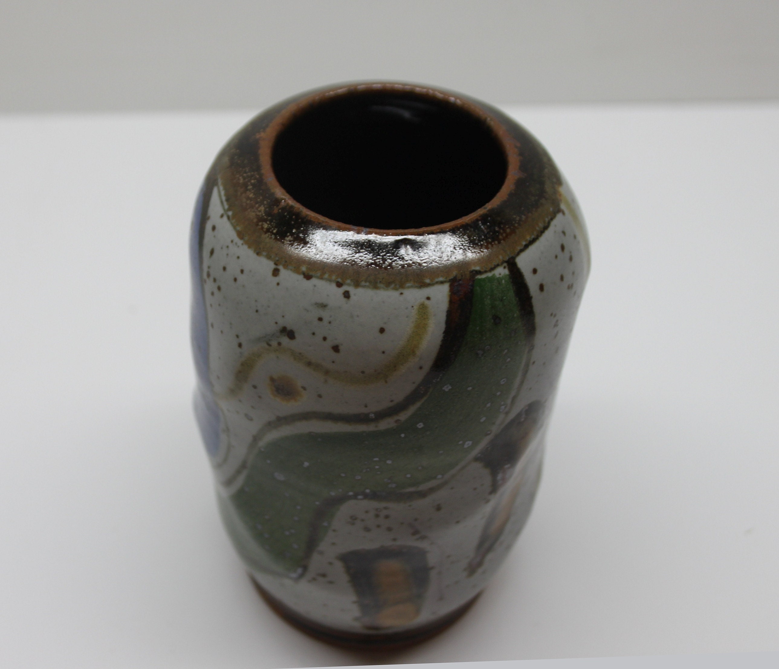 Vintage Hand-crafted Royce Yoder Studio Pottery Art Stoneware Vase - 7. ...