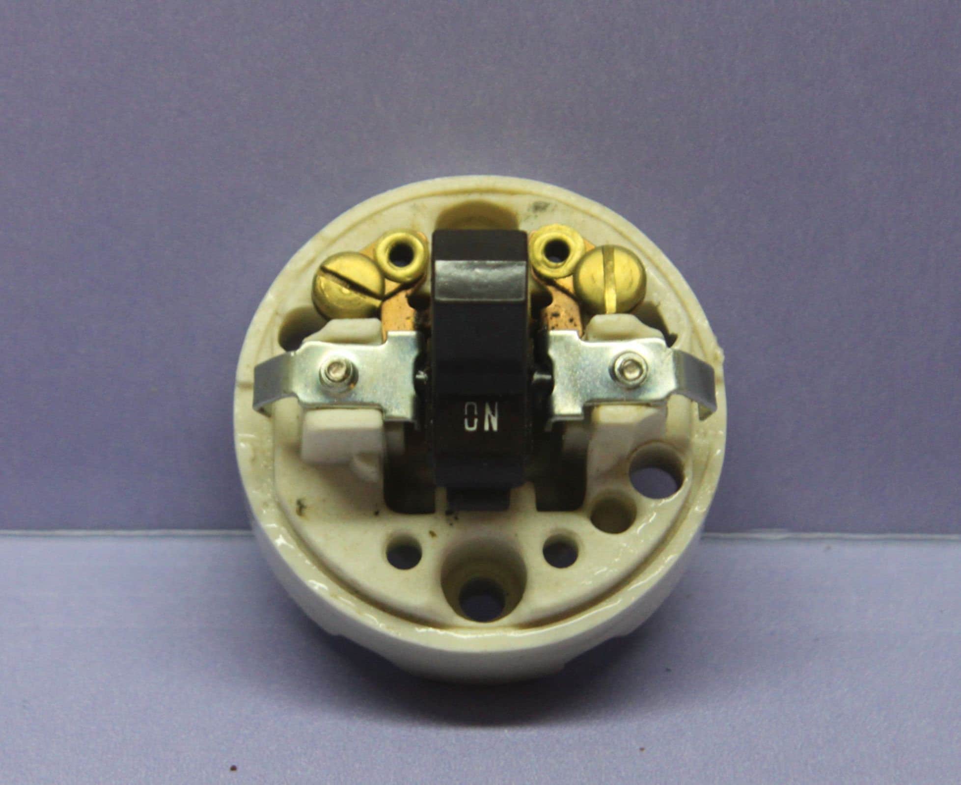 NEW Vintage Antique Round Toggle Light Switch - Bakelite/porcelain ...