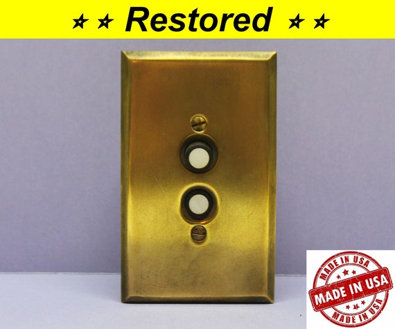 Vintage 3-way Porcelain Push Button Light Switch Double - Etsy