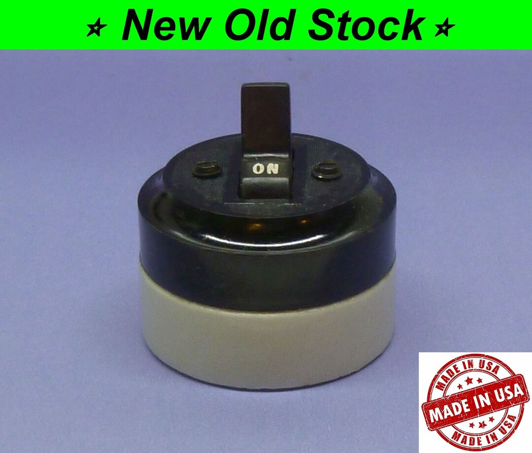 NEW Vintage Antique Round Toggle Light Switch - Bakelite/porcelain ...
