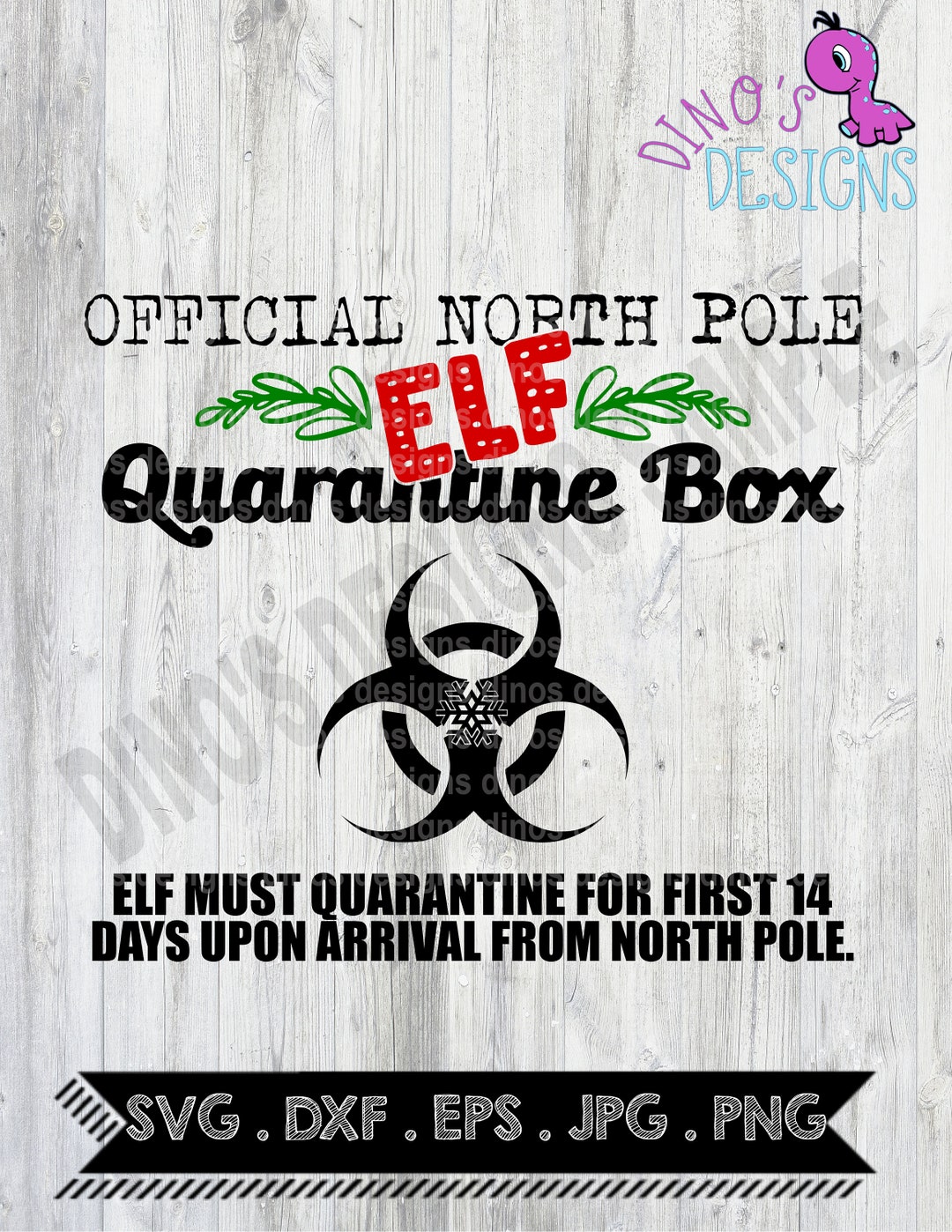 Elf Quarantine Box and Now "jar" Included! || SVG || Dxf || PNG ...