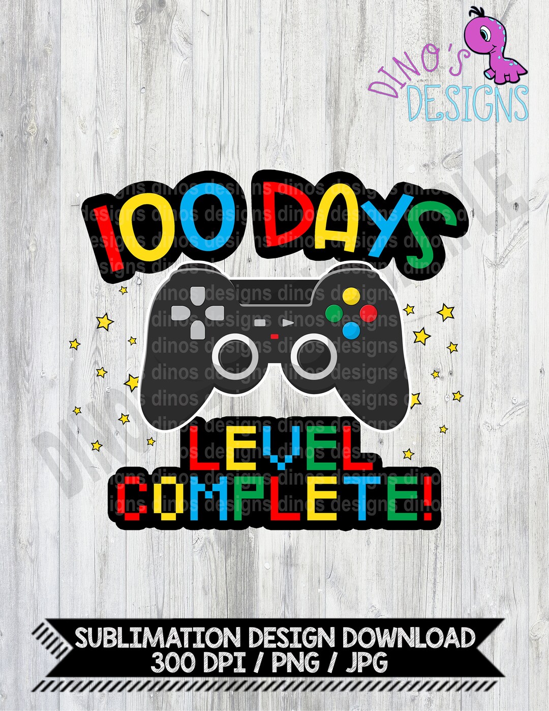 100 Days of School || Gamer || PNG || Sublimation || DTF || Digital ...