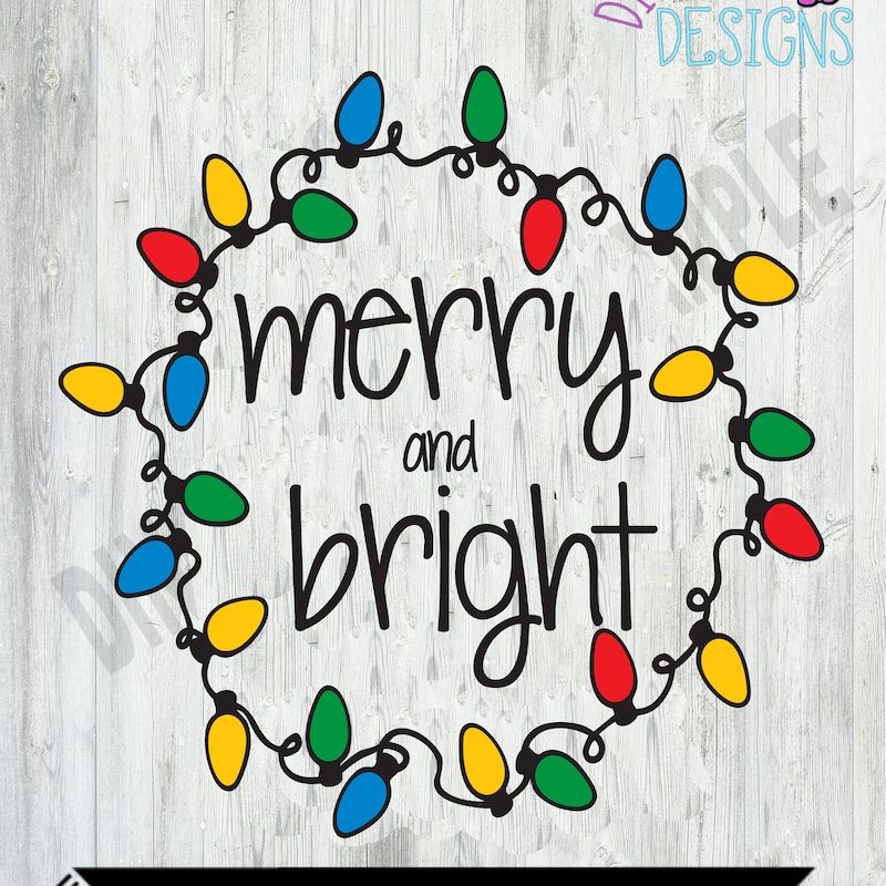 Merry and Bright Svg - Etsy