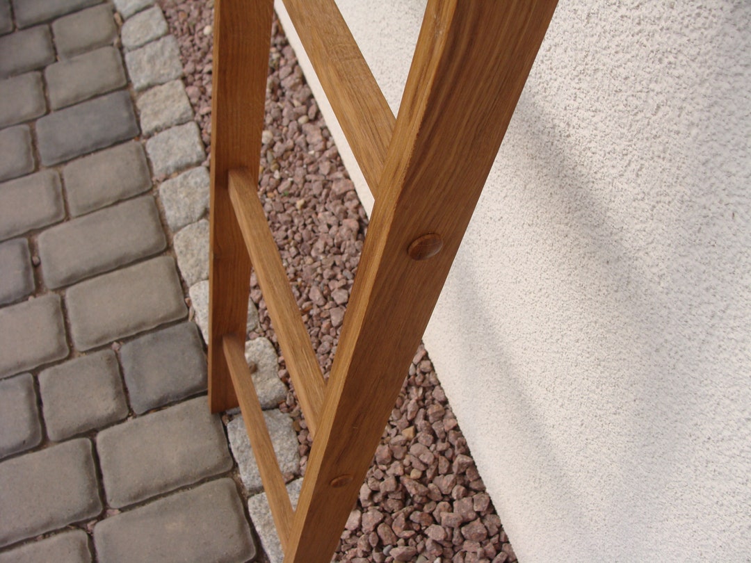 Decorative Ladder, Clothes Ladder Oak, Towel Ladder, Wooden Ladder ...