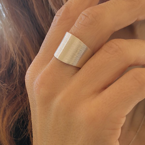Matte Silver Ring - Etsy
