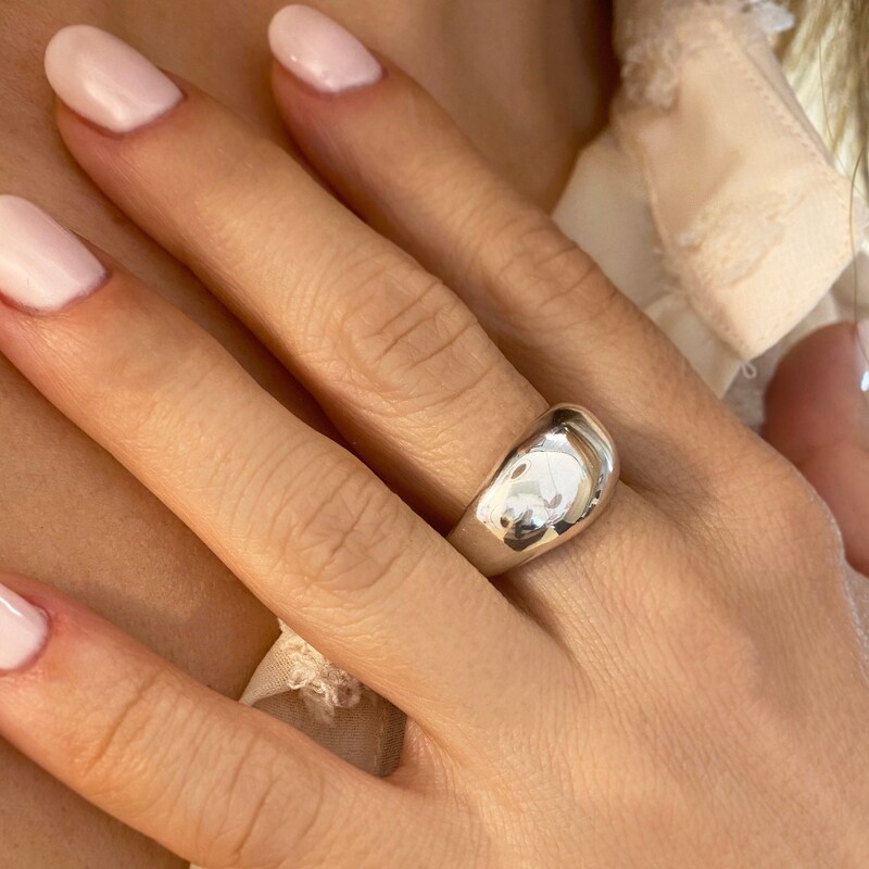 Shiny Silver Ring - Etsy