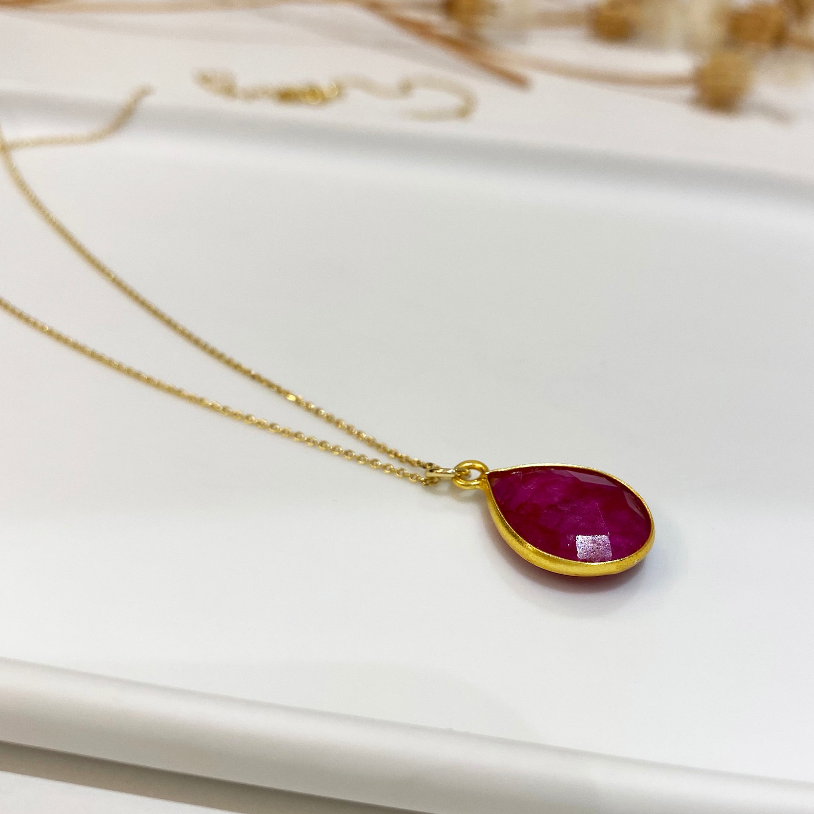Genuine Ruby Pendant Real Ruby Necklace Real Ruby Pendant - Etsy