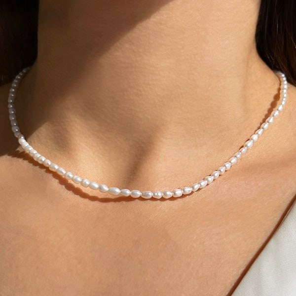 Seed Pearl Necklace - Etsy