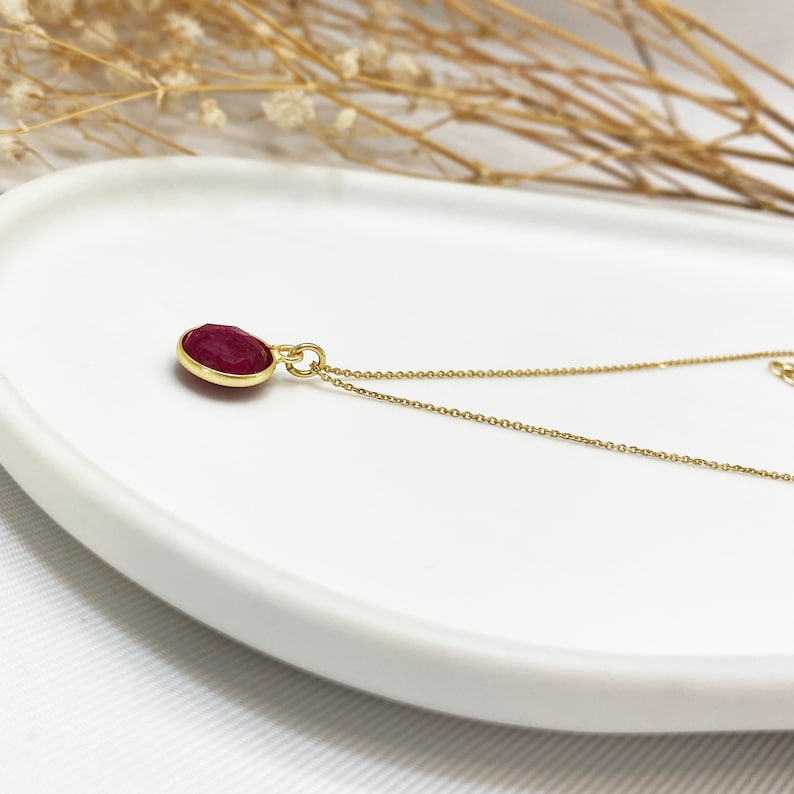 Genuine Ruby Pendant Real Ruby Necklace Harmony Necklace - Etsy